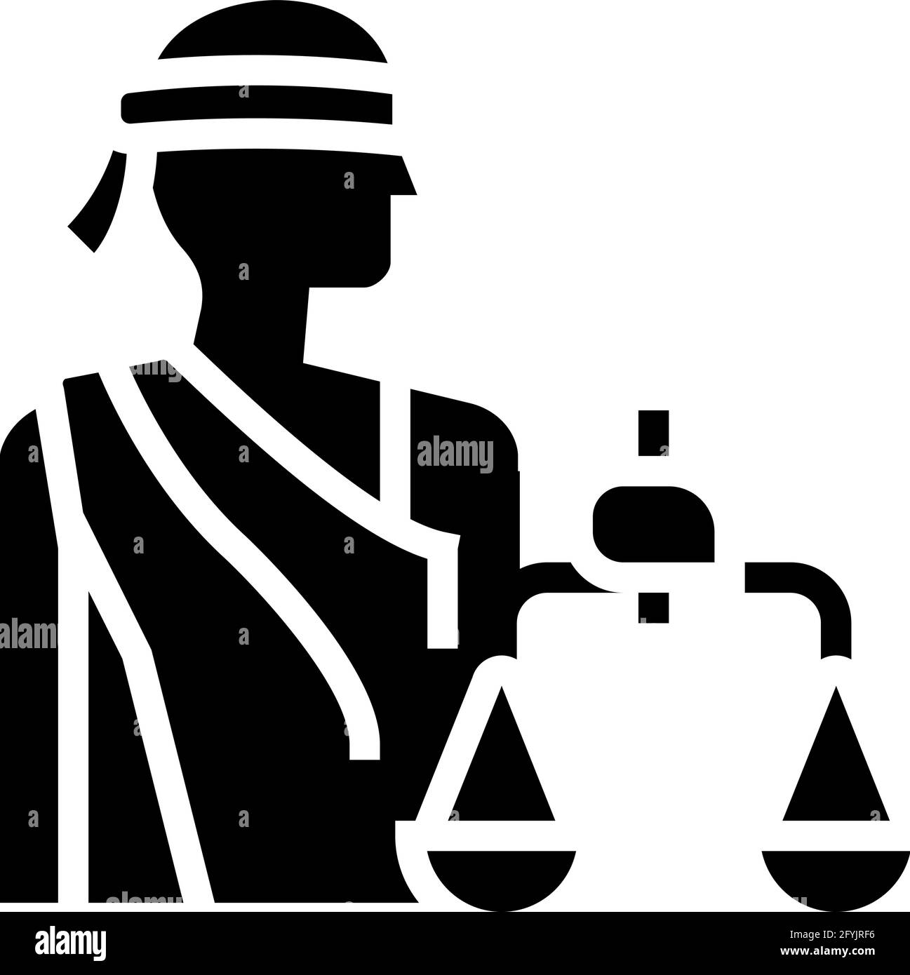 justitia law glyph icon vector illustration Stock Vector Image & Art ...