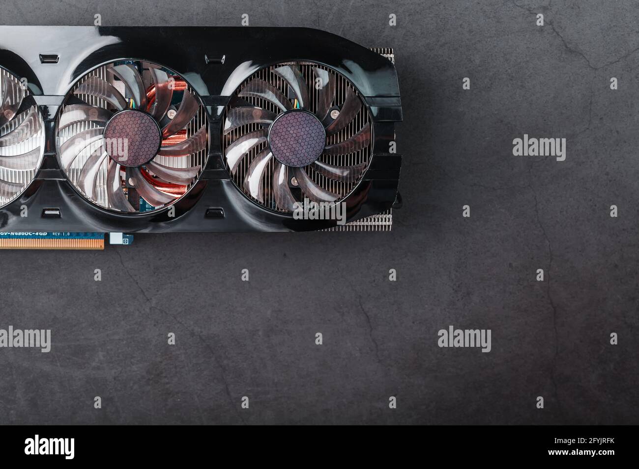 Game video card Cooler blades Selective close-up focus. Progressive ...