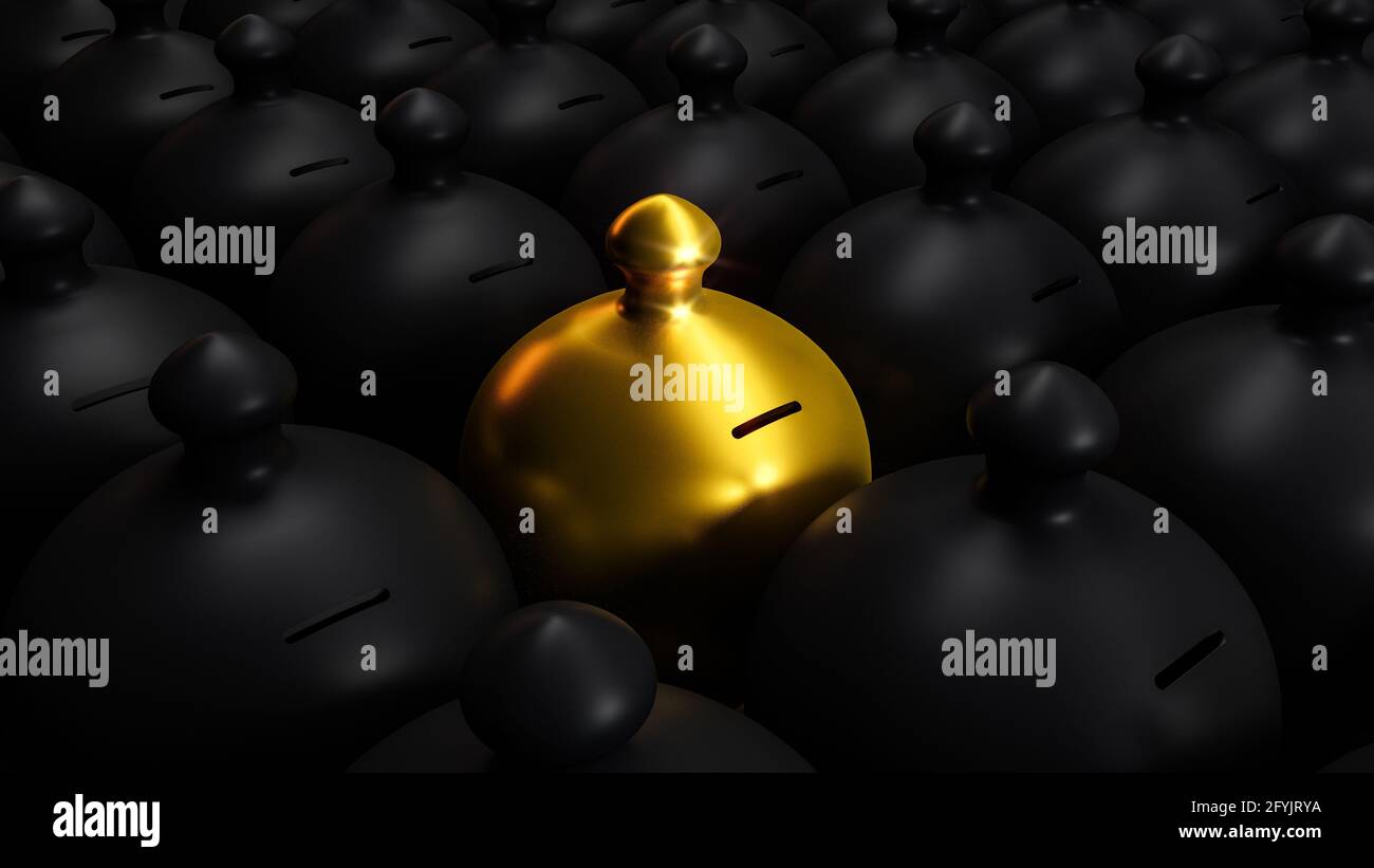 Money-saving bank, Gold Gullak Stock Photo - Alamy