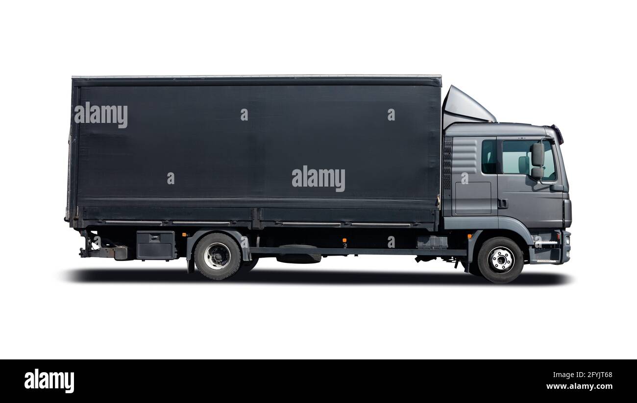 Truck Side View White Background