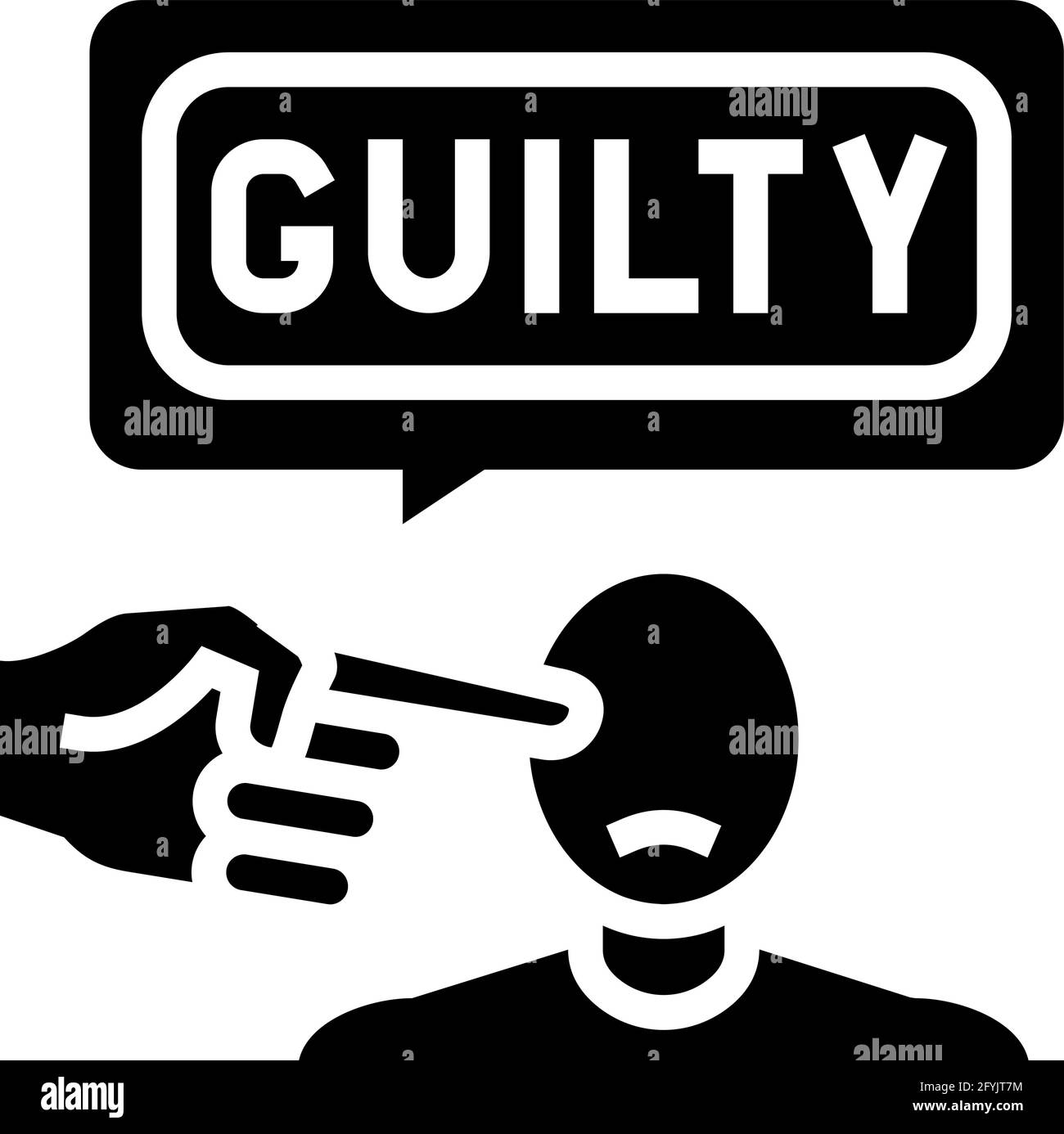 guilty law glyph icon vector illustration Stock Vector Image & Art - Alamy