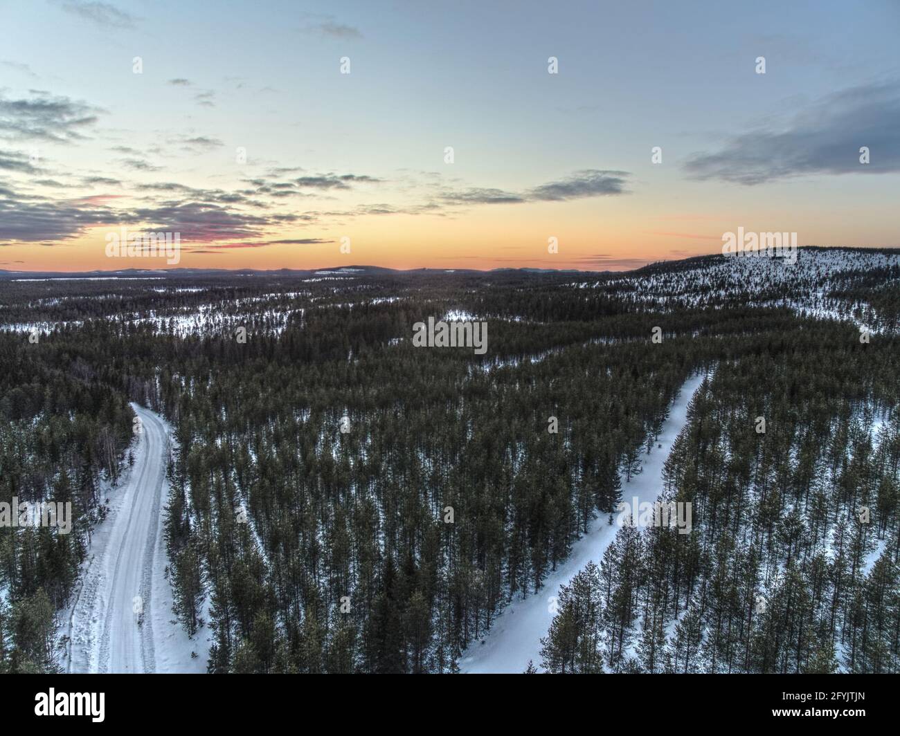 Aerial view swedish lapland hi-res stock photography and images - Alamy