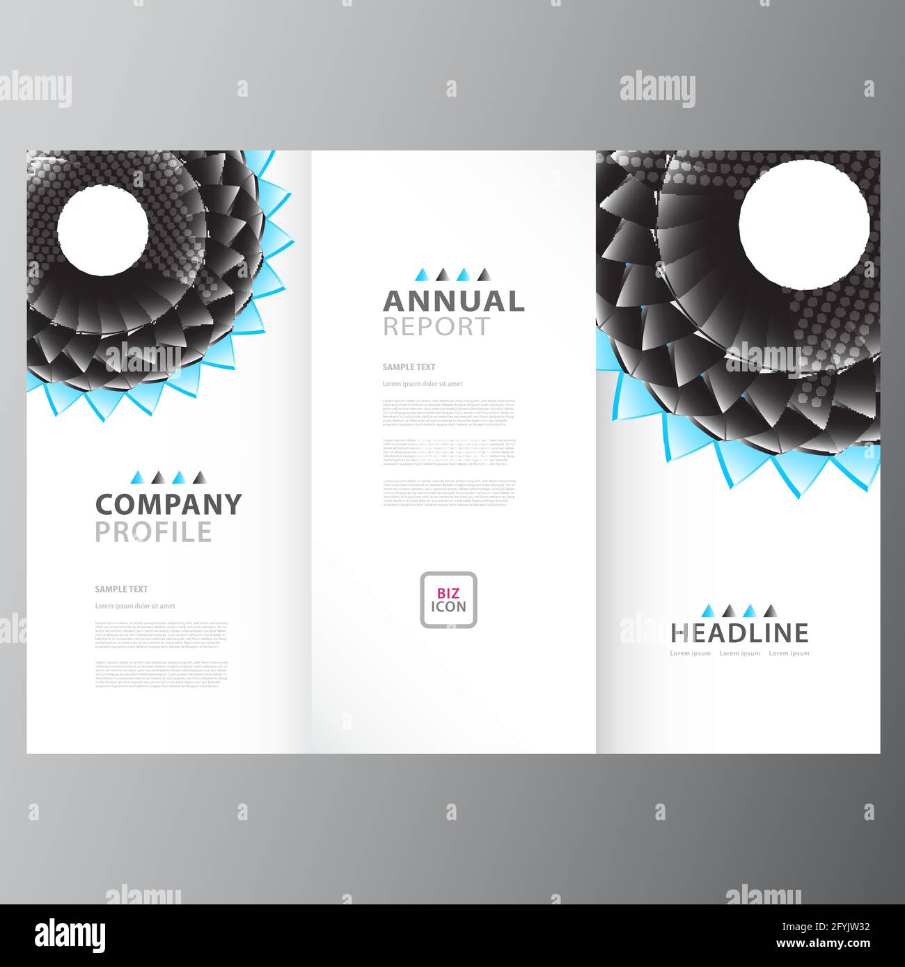 Annual colorful business report template design layout Stock Vector ...