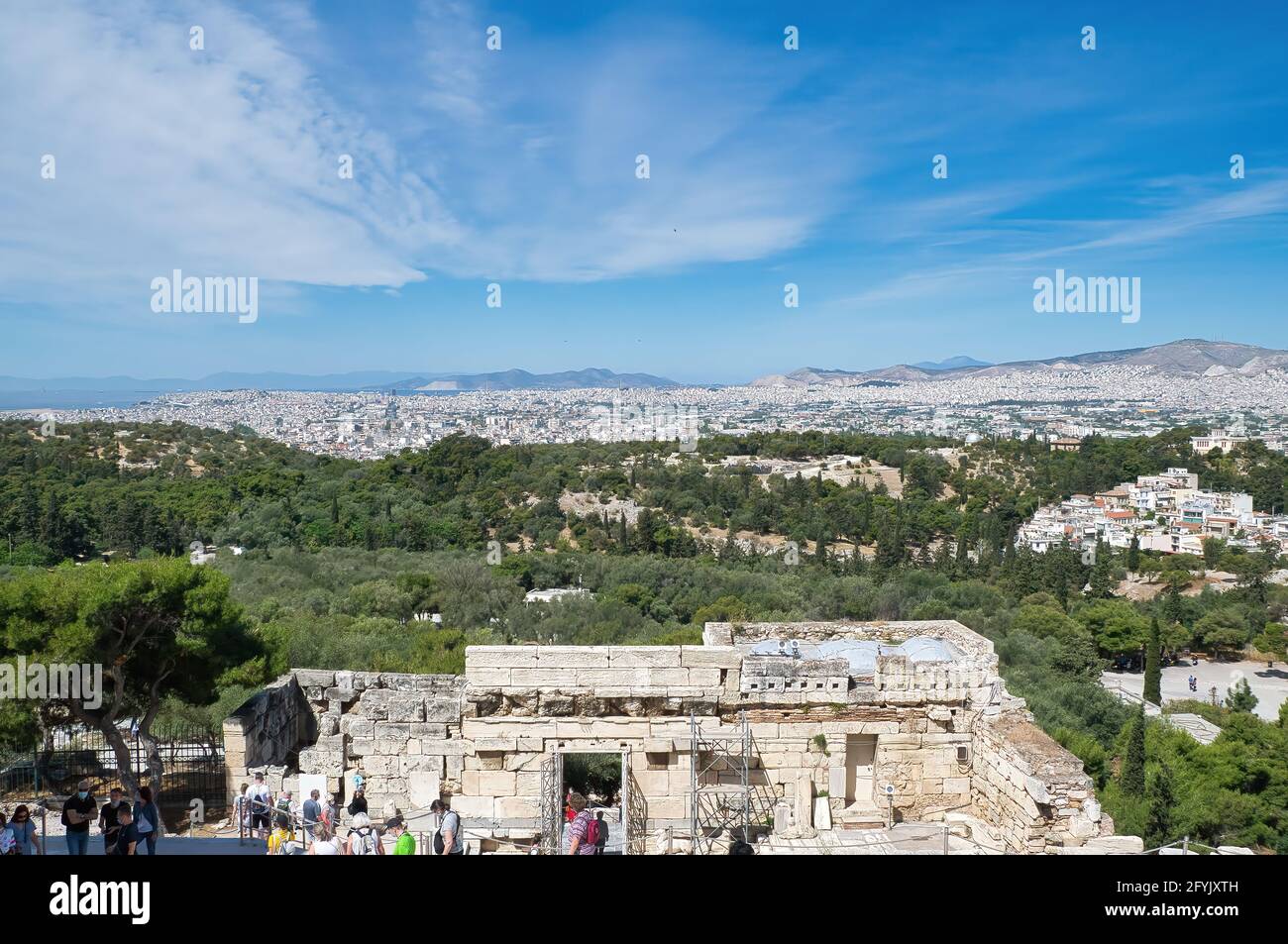 ATHENS, GREECE - May 18, 2021: Acropolis, Parthenon Propylaea, The ...