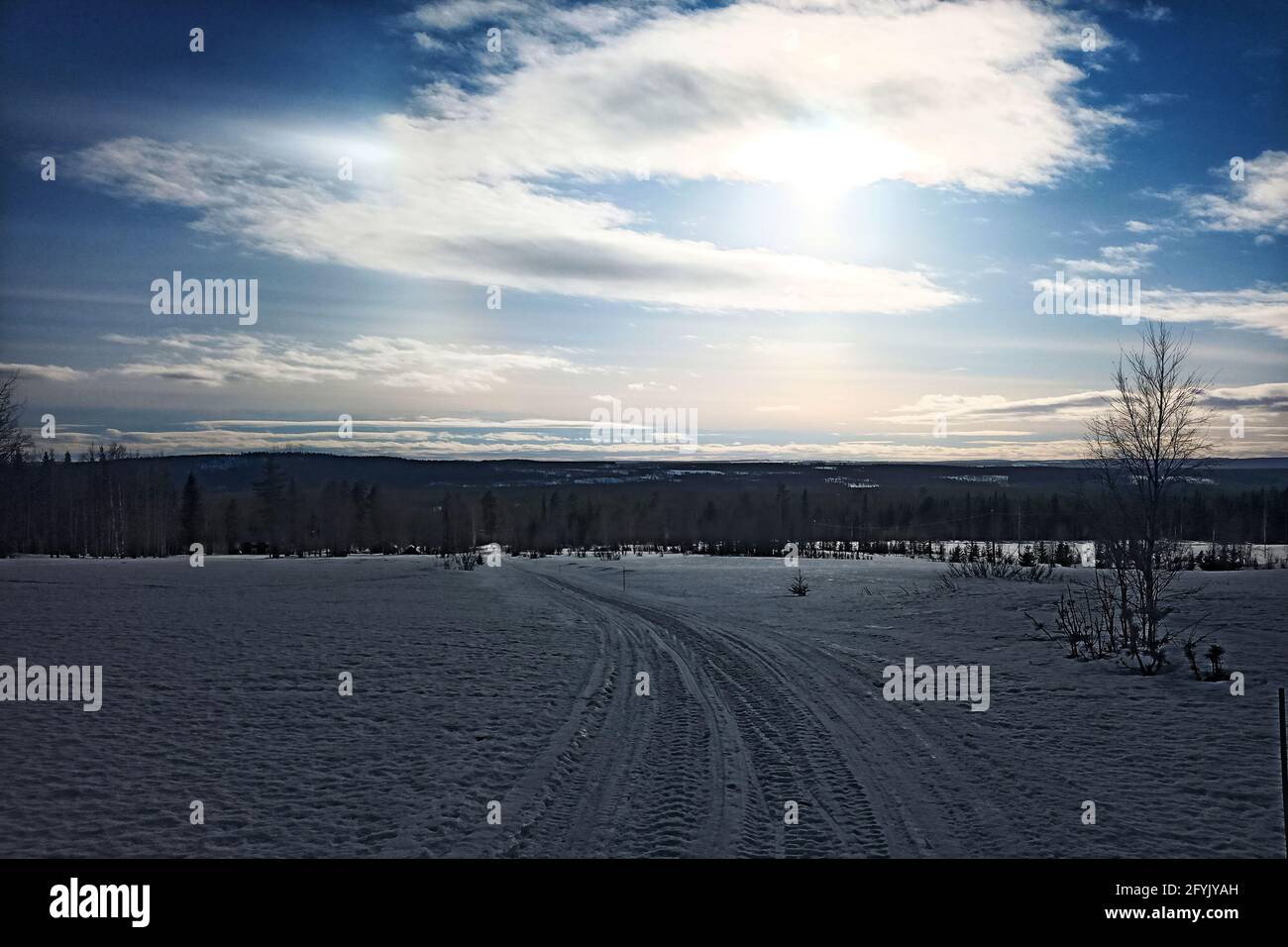 Winter landscape in Swedish Lapland in winter Stock Photo - Alamy