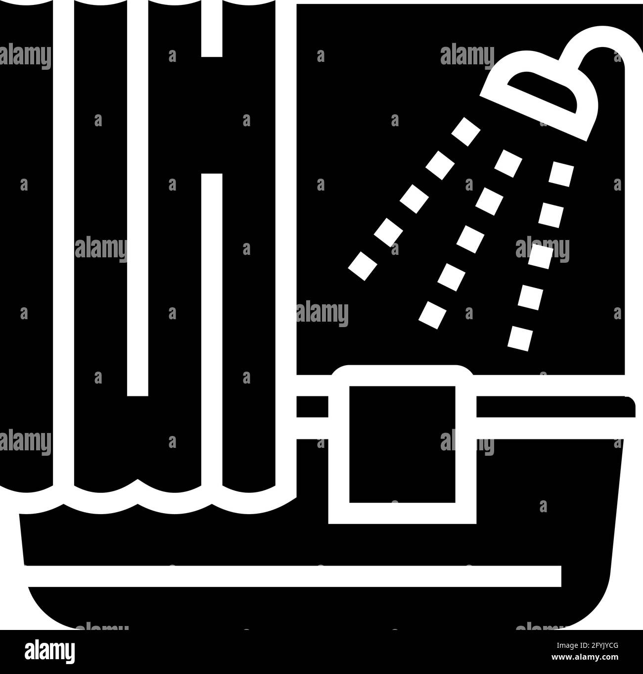 shower motel glyph icon vector illustration Stock Vector Image & Art ...