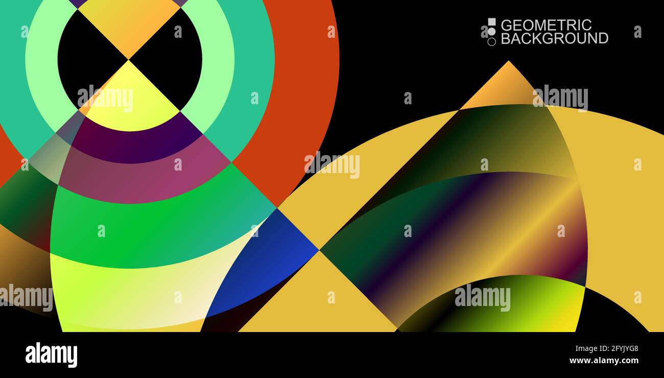 Abstract colorful background template with blended geometric shapes ...
