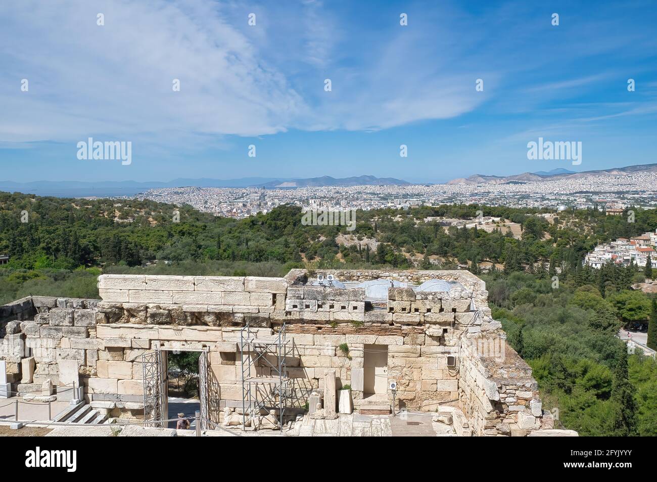 ATHENS, GREECE - May 18, 2021: Acropolis, Parthenon Propylaea, The ...