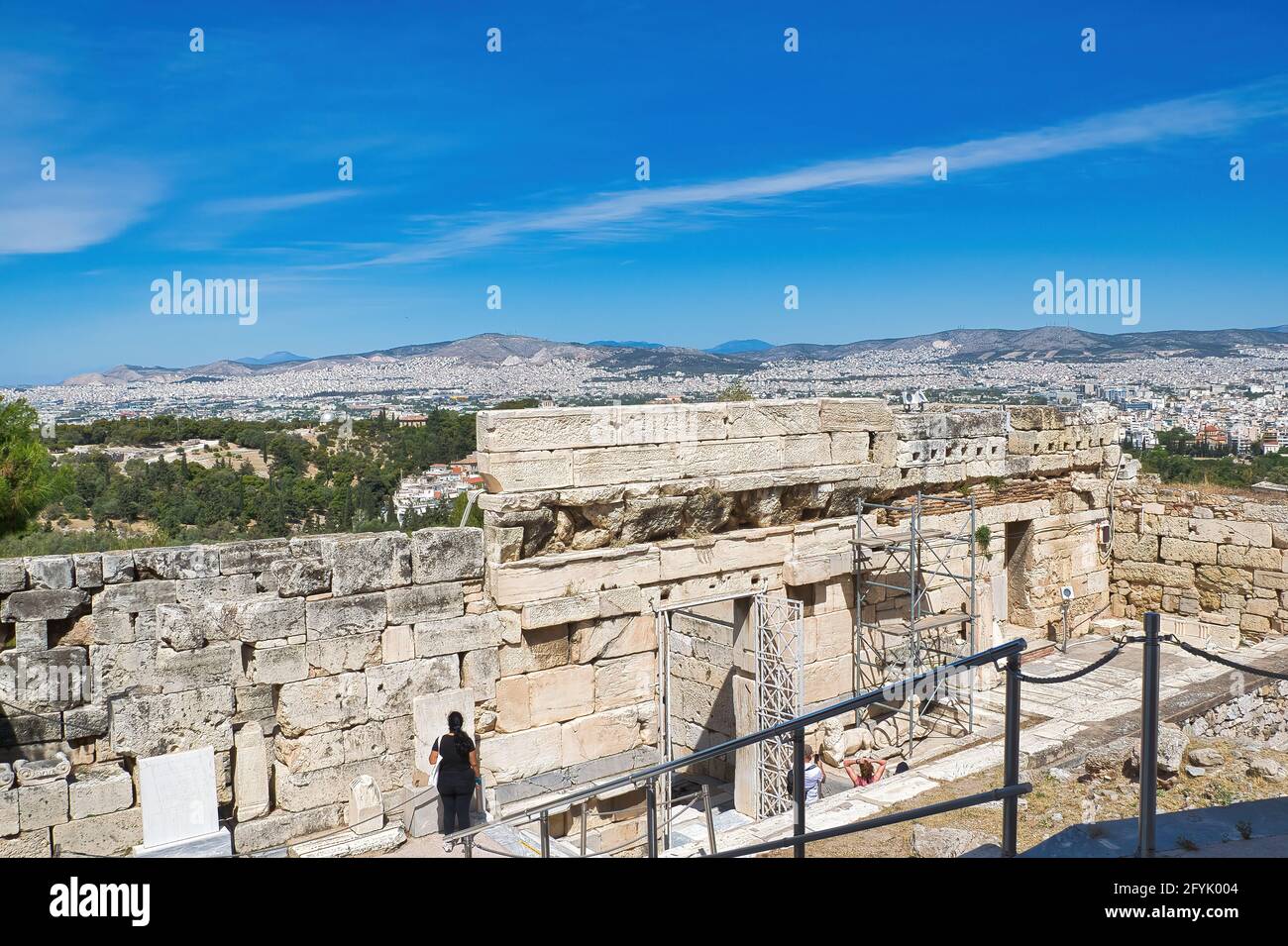 ATHENS, GREECE - May 18, 2021: Acropolis, Parthenon Propylaea, The ...