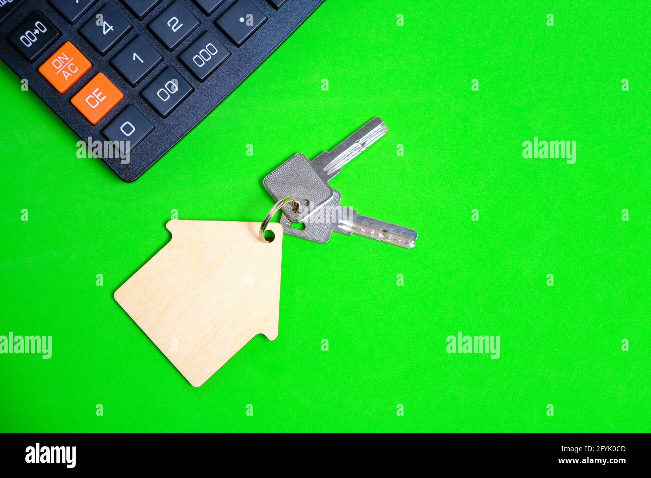 Calculator House Keys Concept of buying and selling housing, mortgages ...