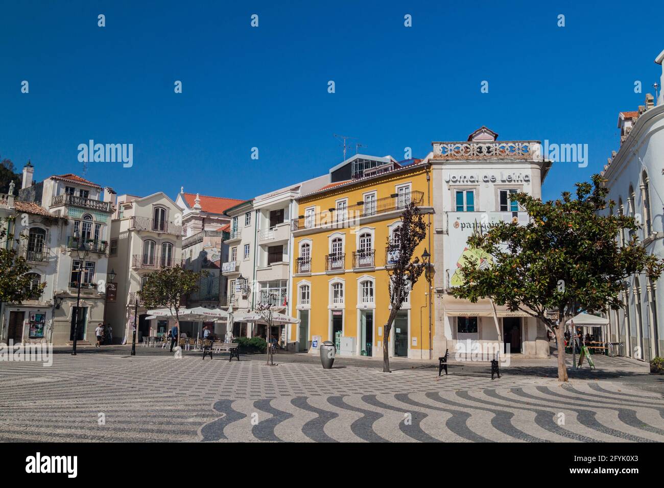 LEIRIA, PORTUGAL - OCTOBER 12, 2017: Praca Rodrigues Lobo square in ...