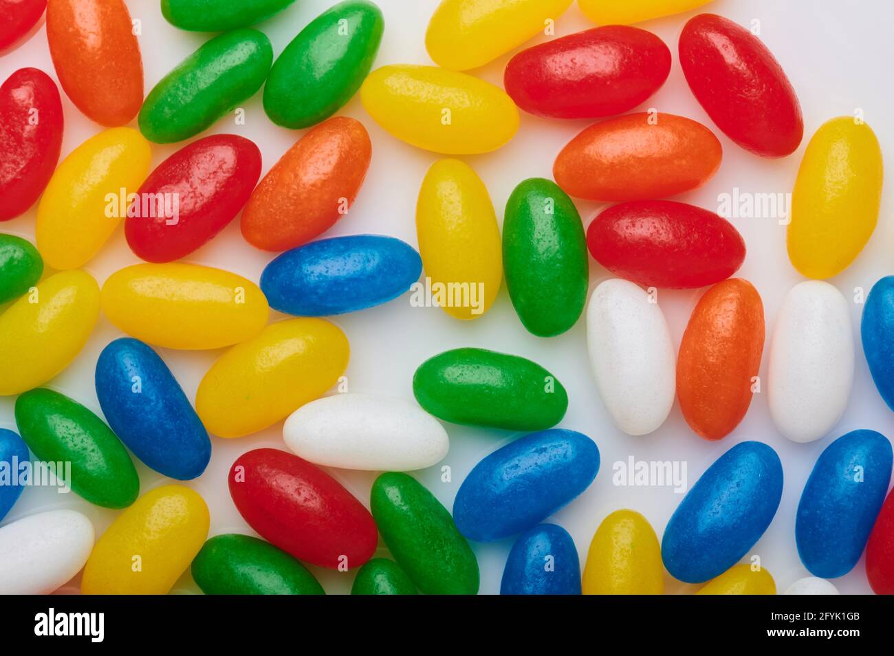 Round coated colorful jelly candy macro close up view Stock Photo - Alamy