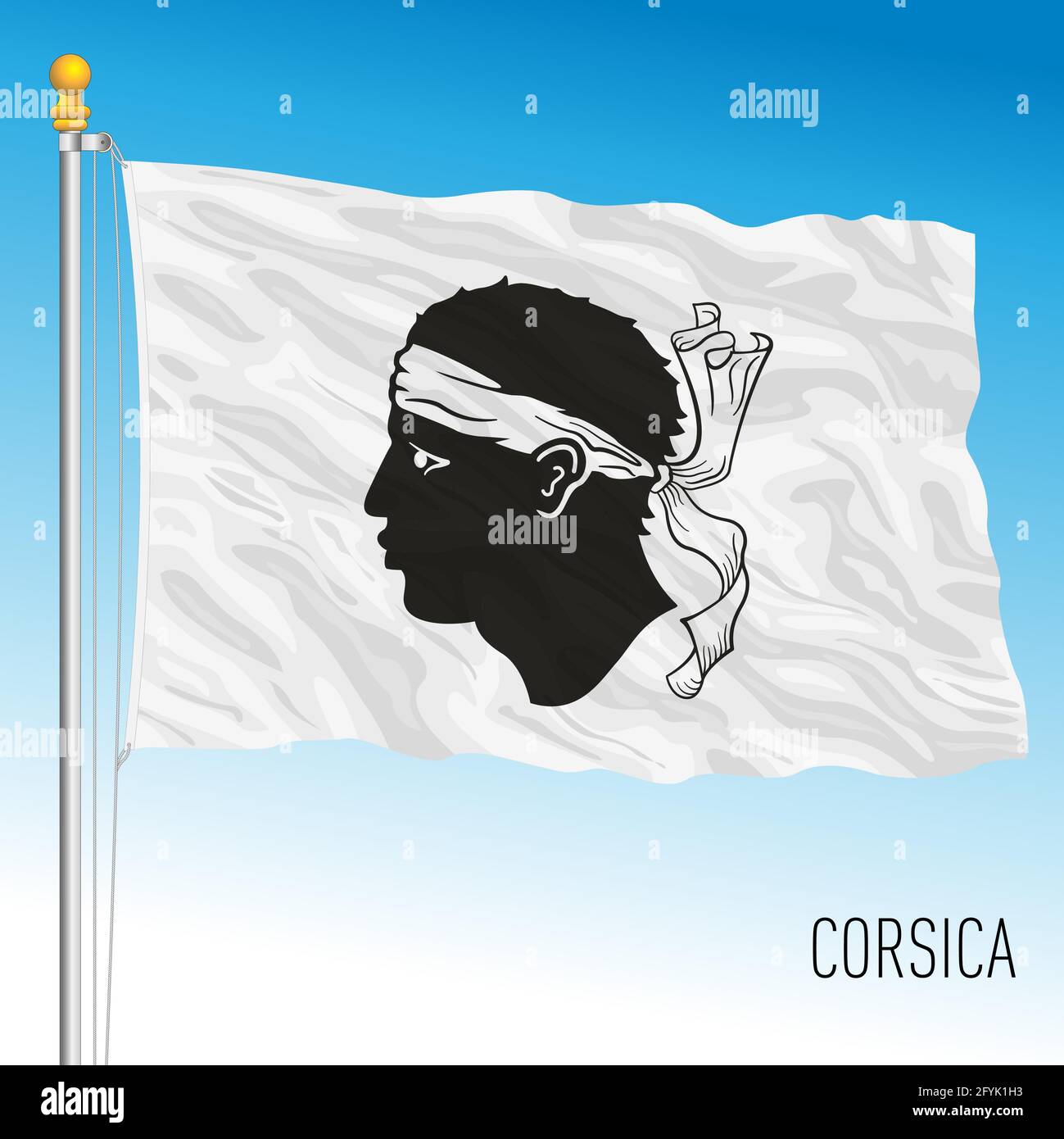 Flag corsica vector illustration Stock Vector Images - Alamy