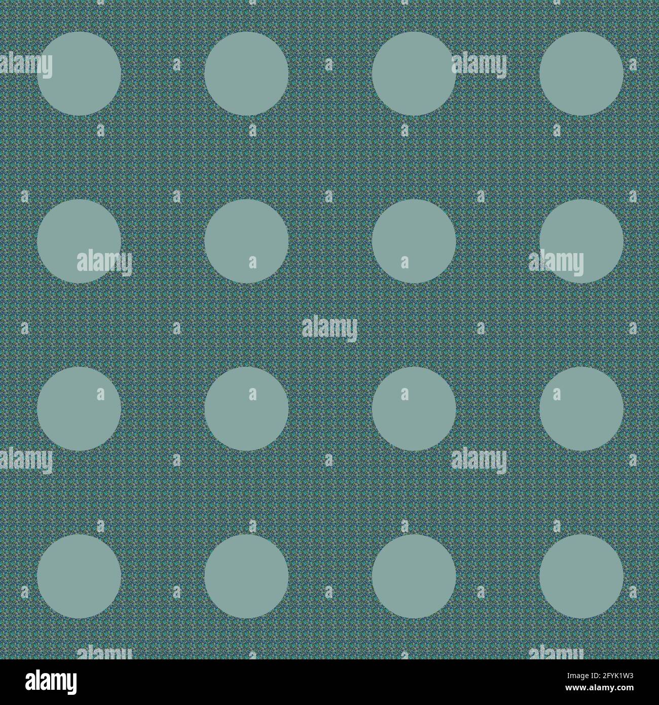 Teal polka dot background with cool texture in between the round ...