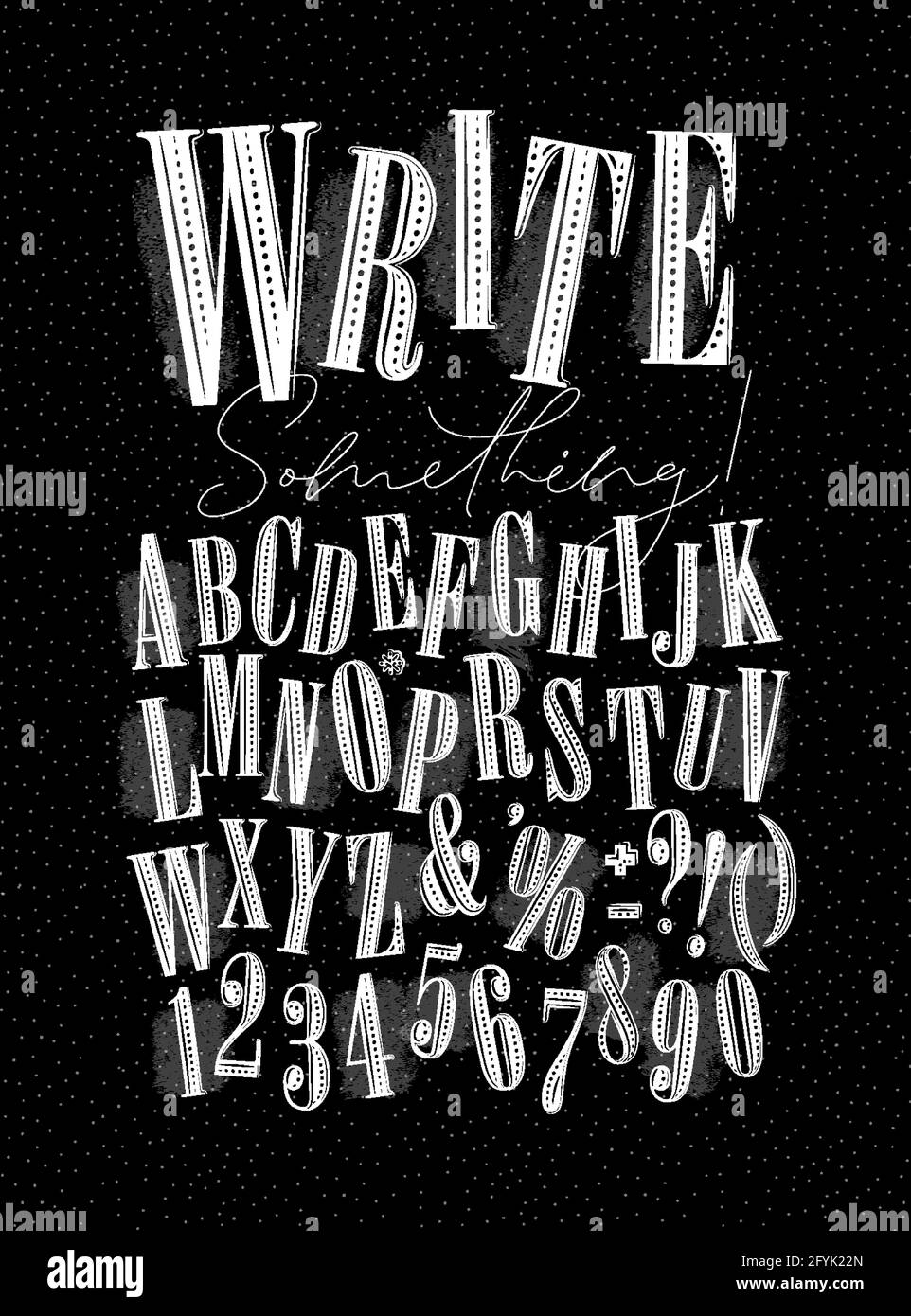 Modern decorative alphabet with lettering write something drawing on ...