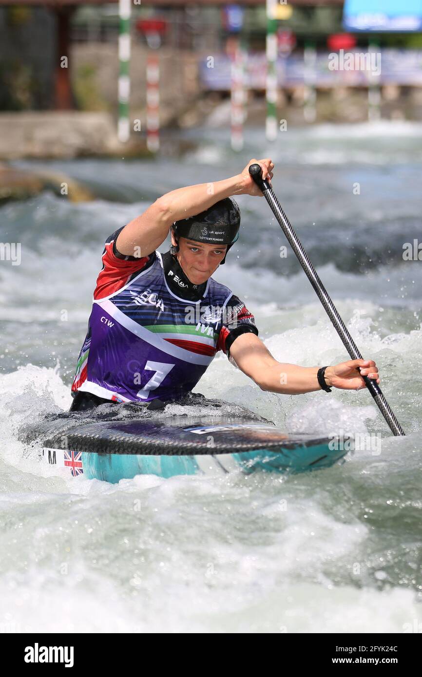 Mallory FRANKLIN of Great Britain competes in the Women's Canoe (C1 ...