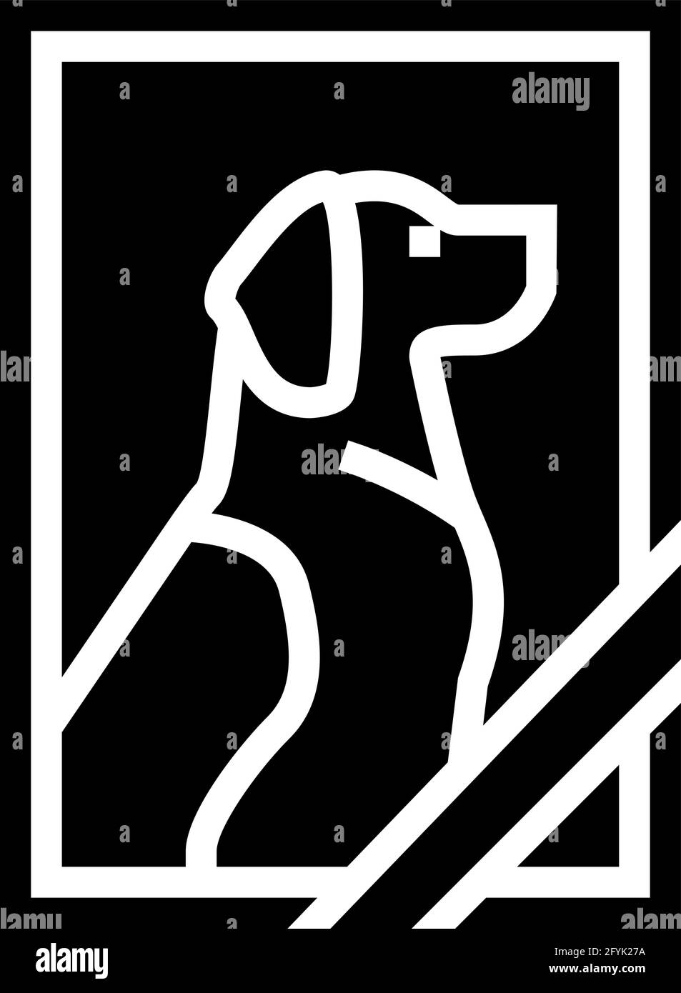 dead dog pet photo glyph icon vector illustration Stock Vector Image ...