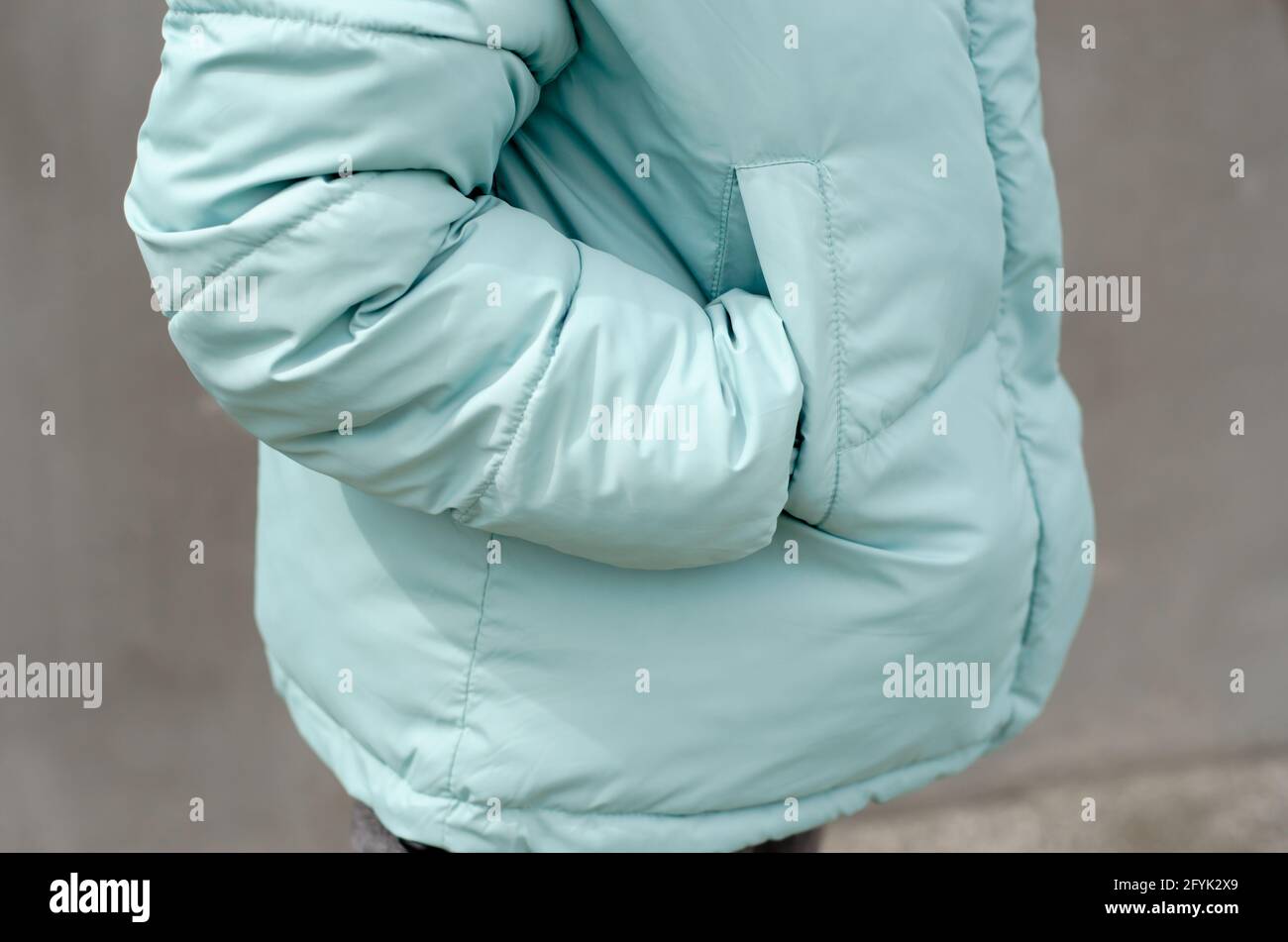 Woman's hand in the pocket of a stylish jacket close-up Stock Photo - Alamy