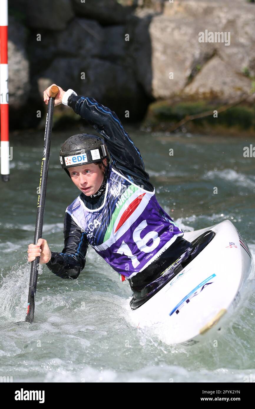 Marjorie DELASSUS of France competes in the Women's Canoe (C1 ...