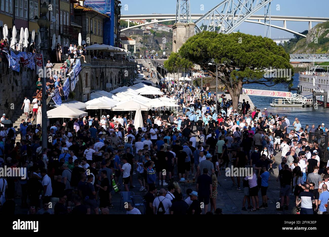 Fans in Porto ahead of the UEFA Champions League final in Porto ...