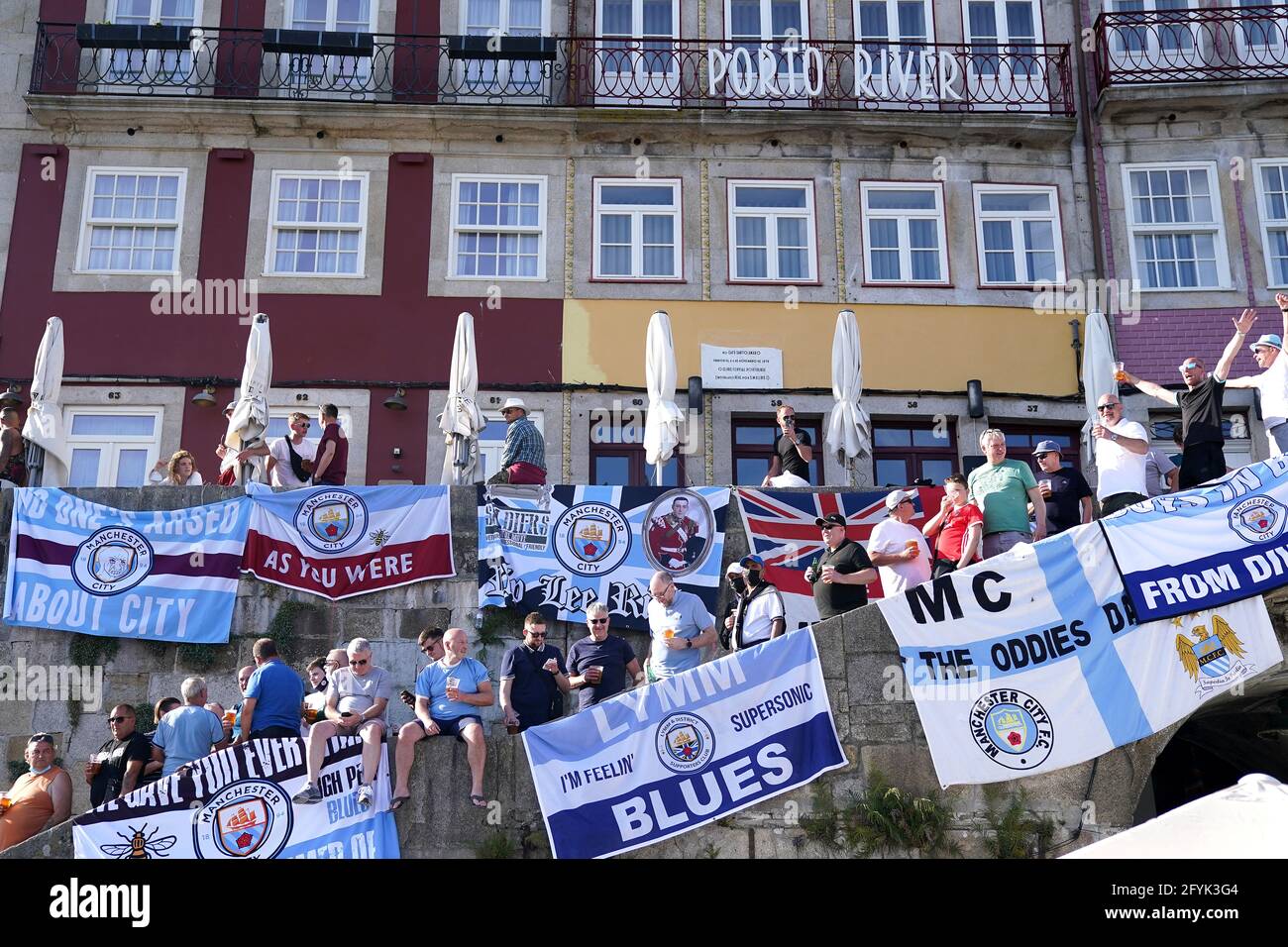 Fans in Porto ahead of the UEFA Champions League final in Porto ...
