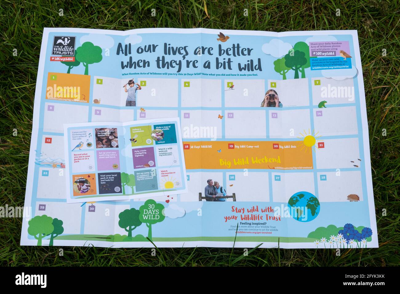 30 days wild information pack from the Wildlife Trusts encouraging ...