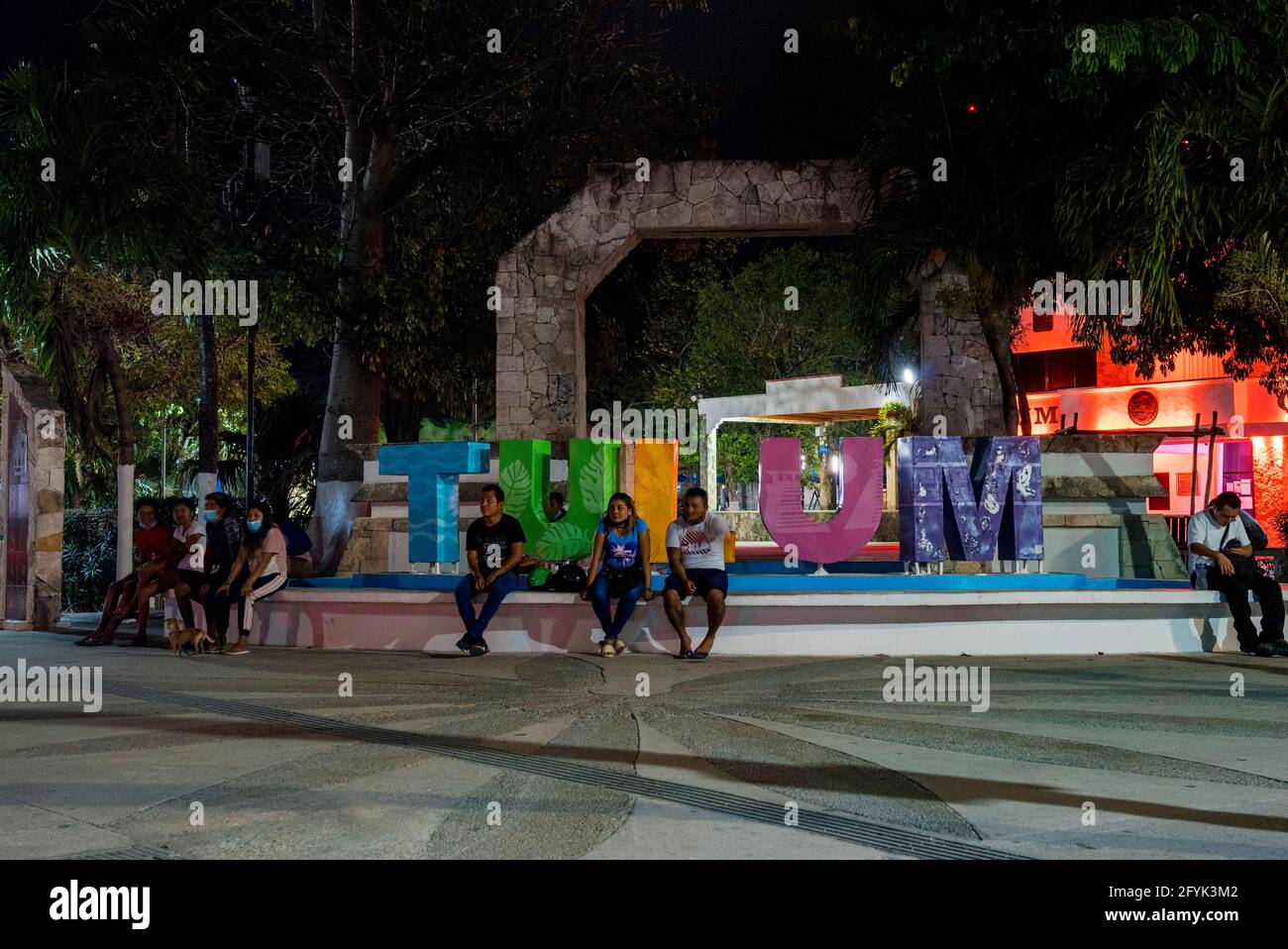 Tulum colourful sign in Tulum Stock Photo - Alamy