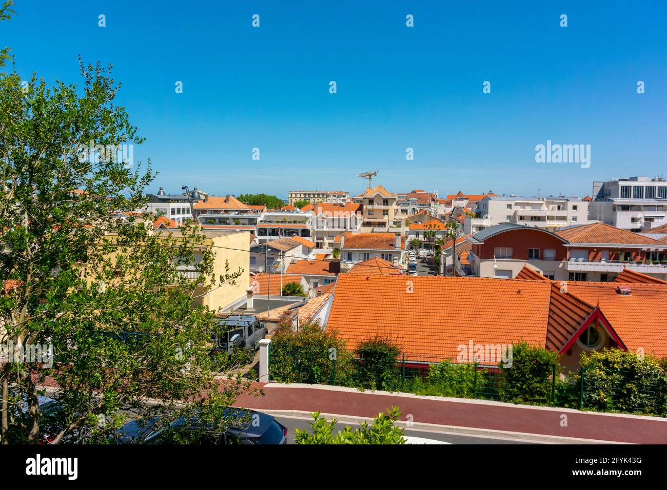 Arcachon, France, Aerial Cityscape View, in Arcachon town centre ...