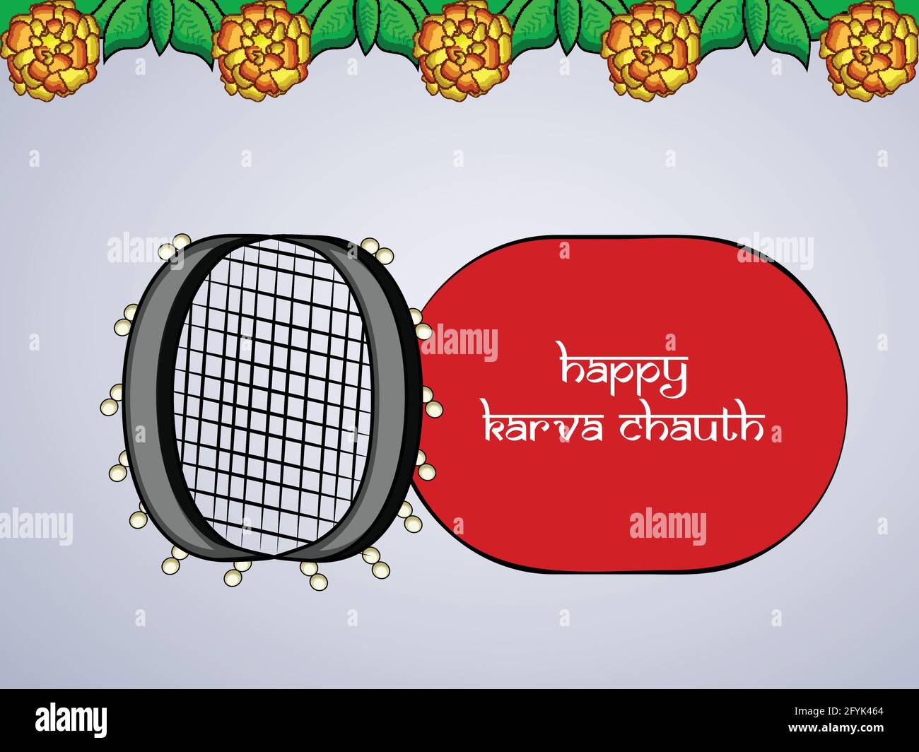 Hindu Festival Karva Chauth Stock Vector Image & Art - Alamy