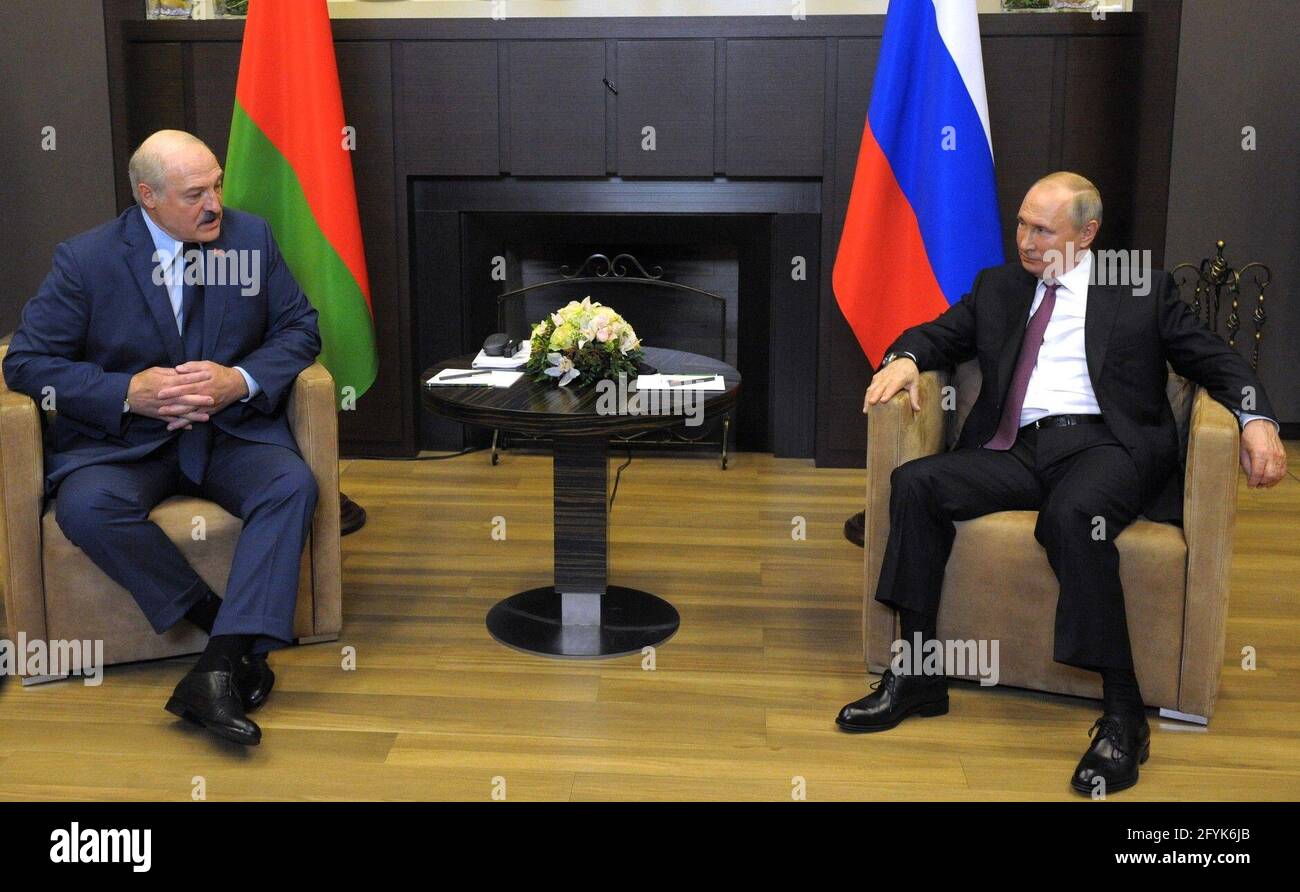 May 28, 2021. - Russia, Sochi. - Belarusian President Alexander ...