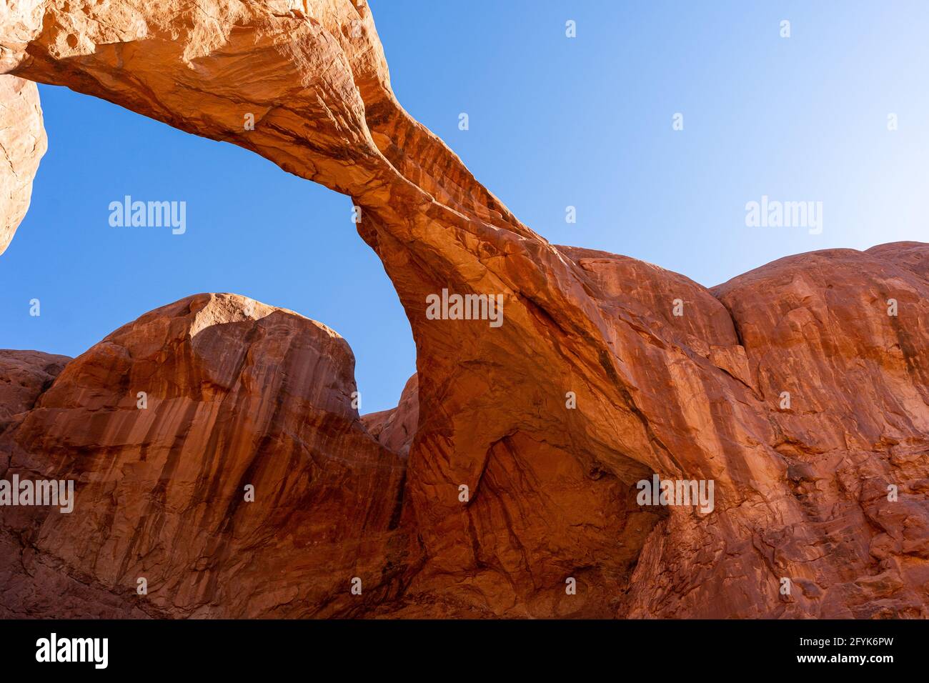 Double Arch Views at Arches National Park, Utah Stock Photo - Alamy