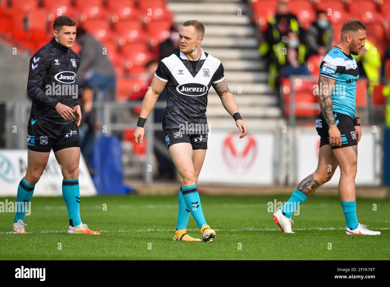 Adam Swift (21) of Hull FC during pre match warm up in, on 5/28/2021 ...