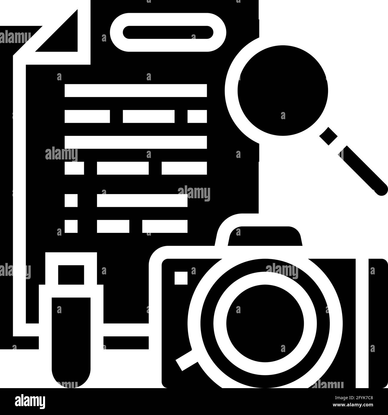 collection of evidence glyph icon vector illustration Stock Vector ...