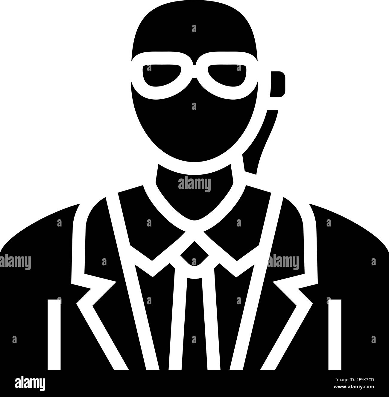 private security glyph icon vector illustration Stock Vector Image ...
