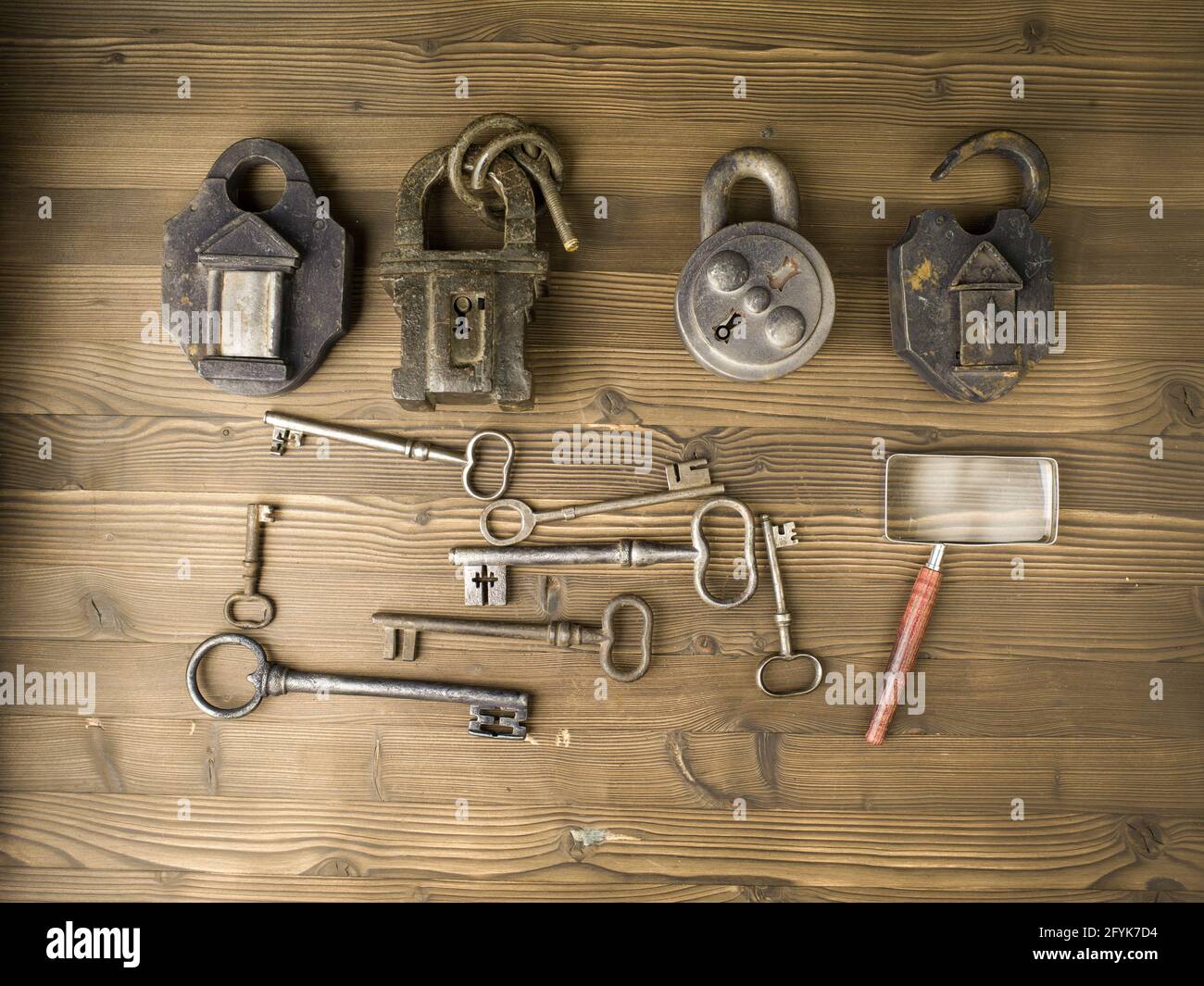 Lock and key 1800 Stock Photo - Alamy