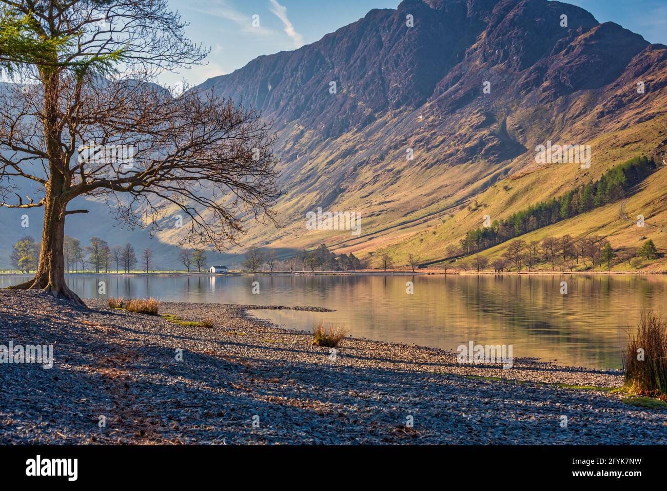 Buttermere on a beautifully still spring morning in the Lake District ...