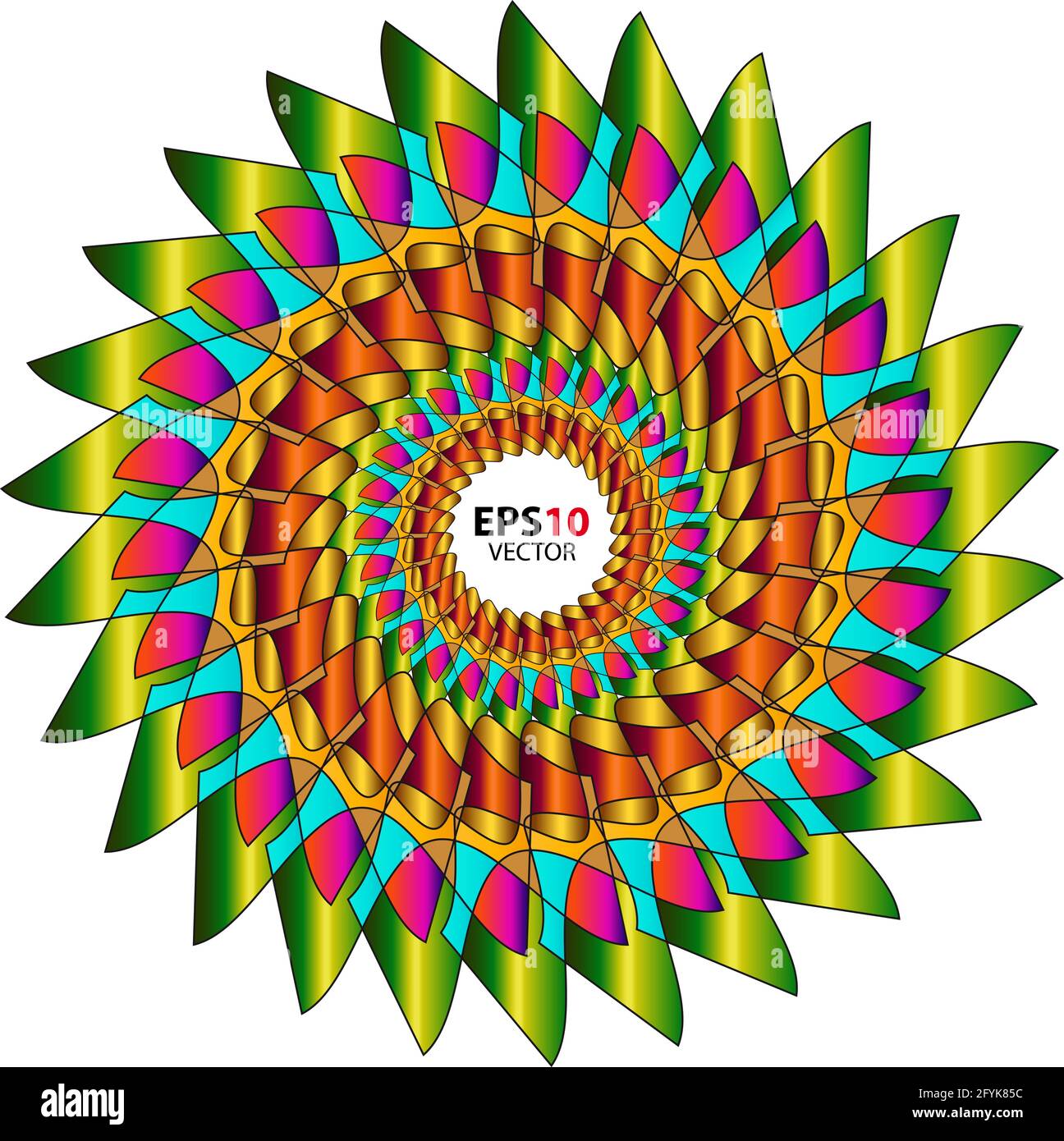 Abstract beautiful colorful vector circular mandala Stock Vector Image ...