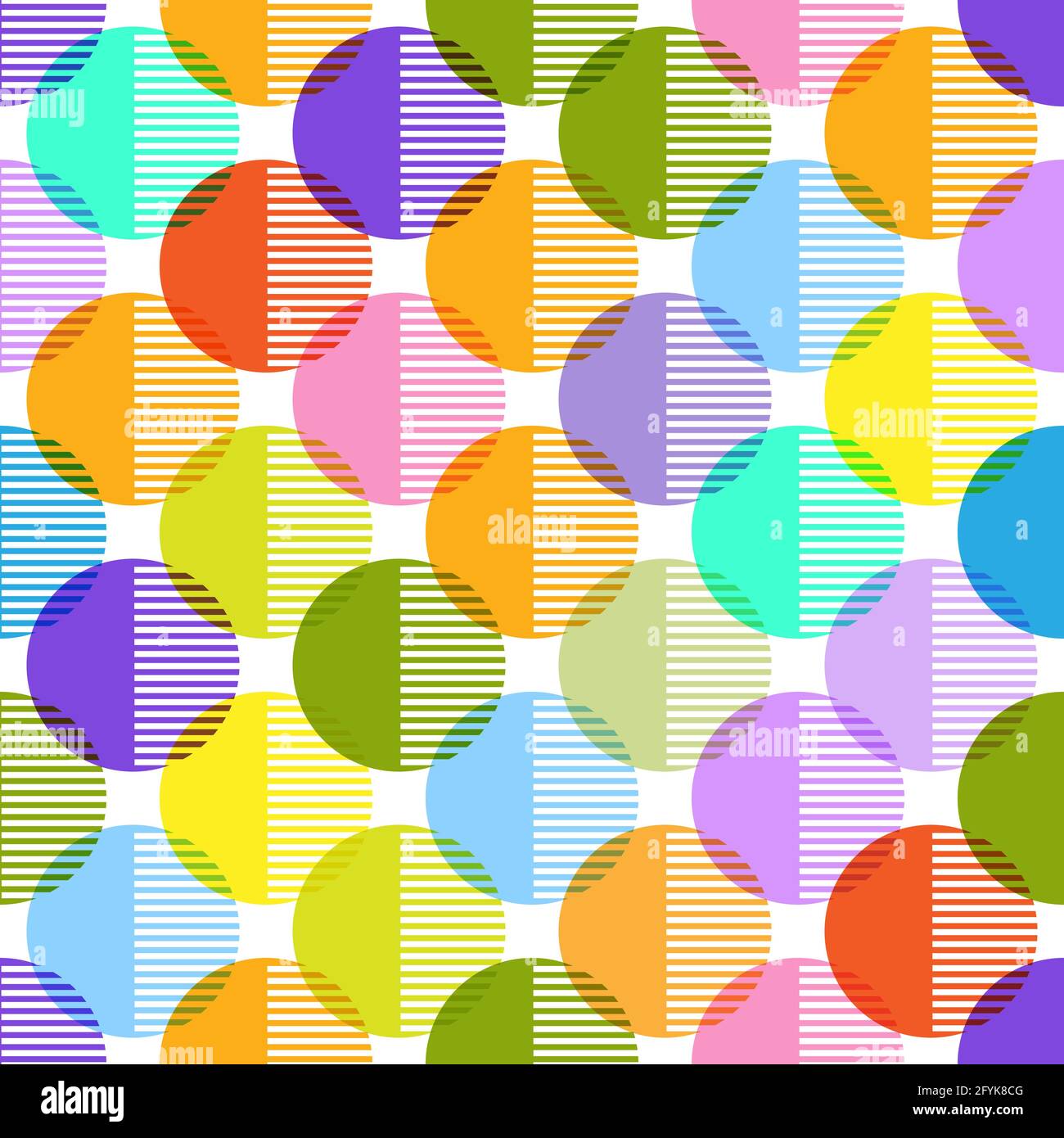 Seamless geometric pattern with circles for texture, textiles, and ...