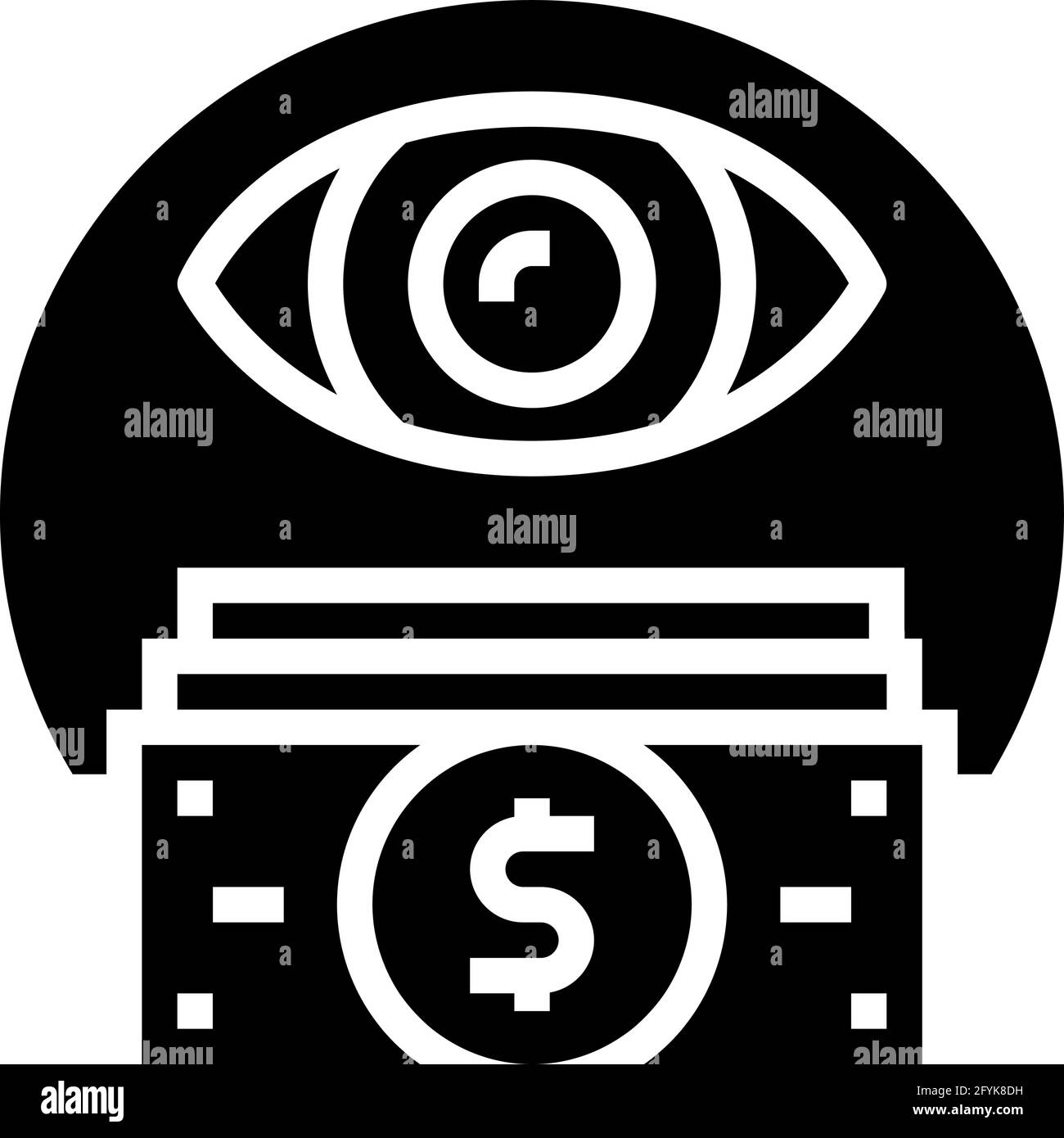 money tracking glyph icon vector illustration Stock Vector Image & Art ...