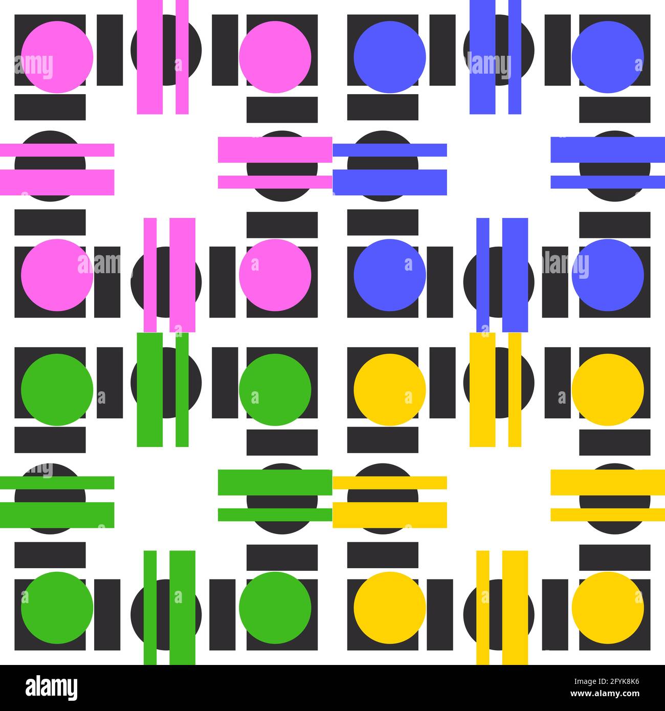 Abstract generative art design of color pattern vector tile for ...