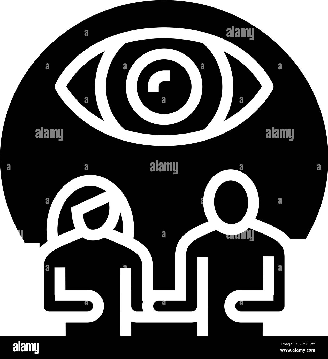 conjugal supervision glyph icon vector illustration Stock Vector Image ...