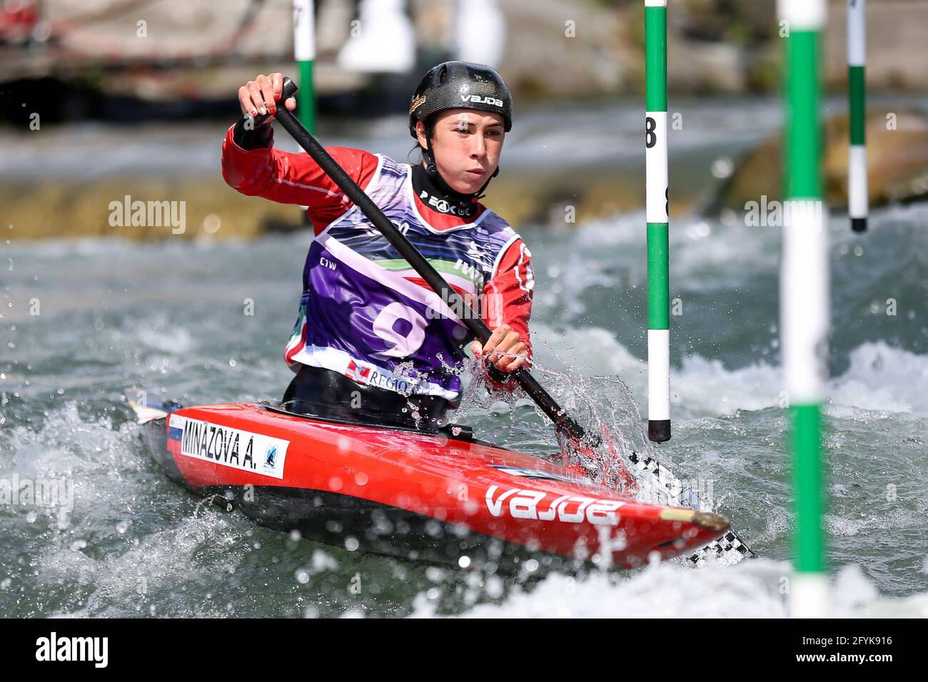 Alsu MINAZOVA of Russia competes in the Women's Canoe (C1) semifinals ...