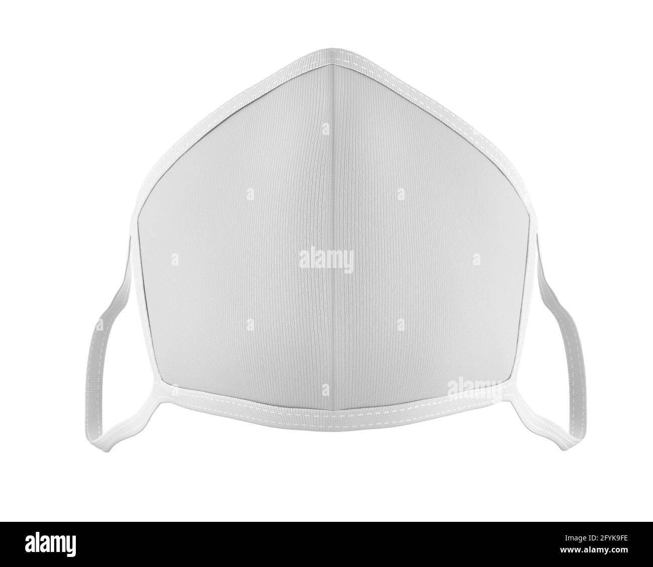 White Face Mask Mockup, Blank dust mask 3d rendering isolated on white ...