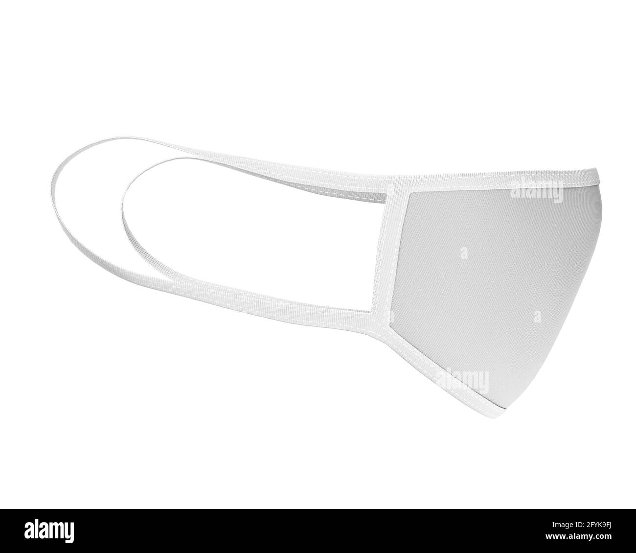 White Face Mask Mockup, Blank dust mask 3d rendering isolated on white ...