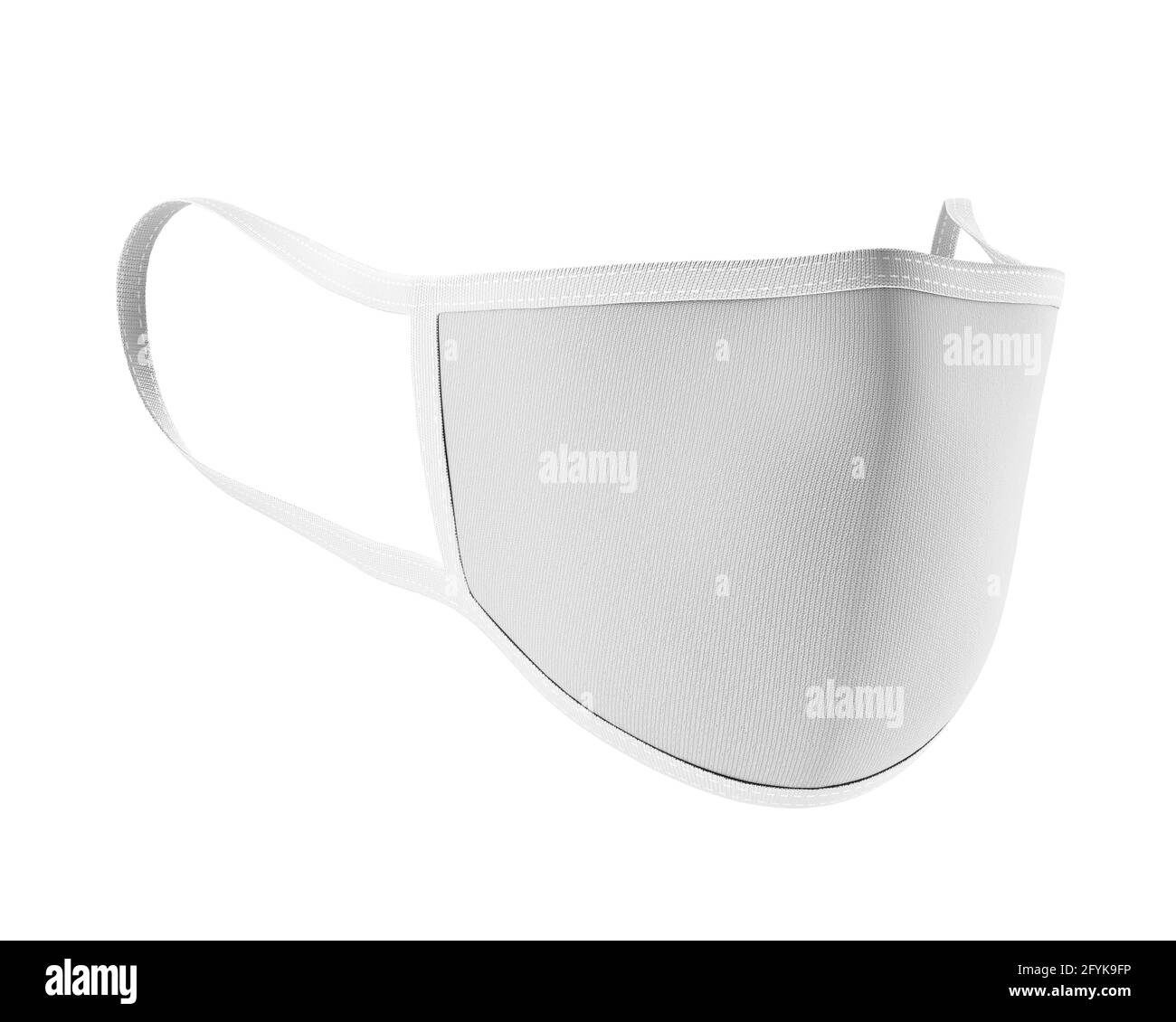 White Face Mask Mockup, Blank dust mask 3d rendering isolated on white ...
