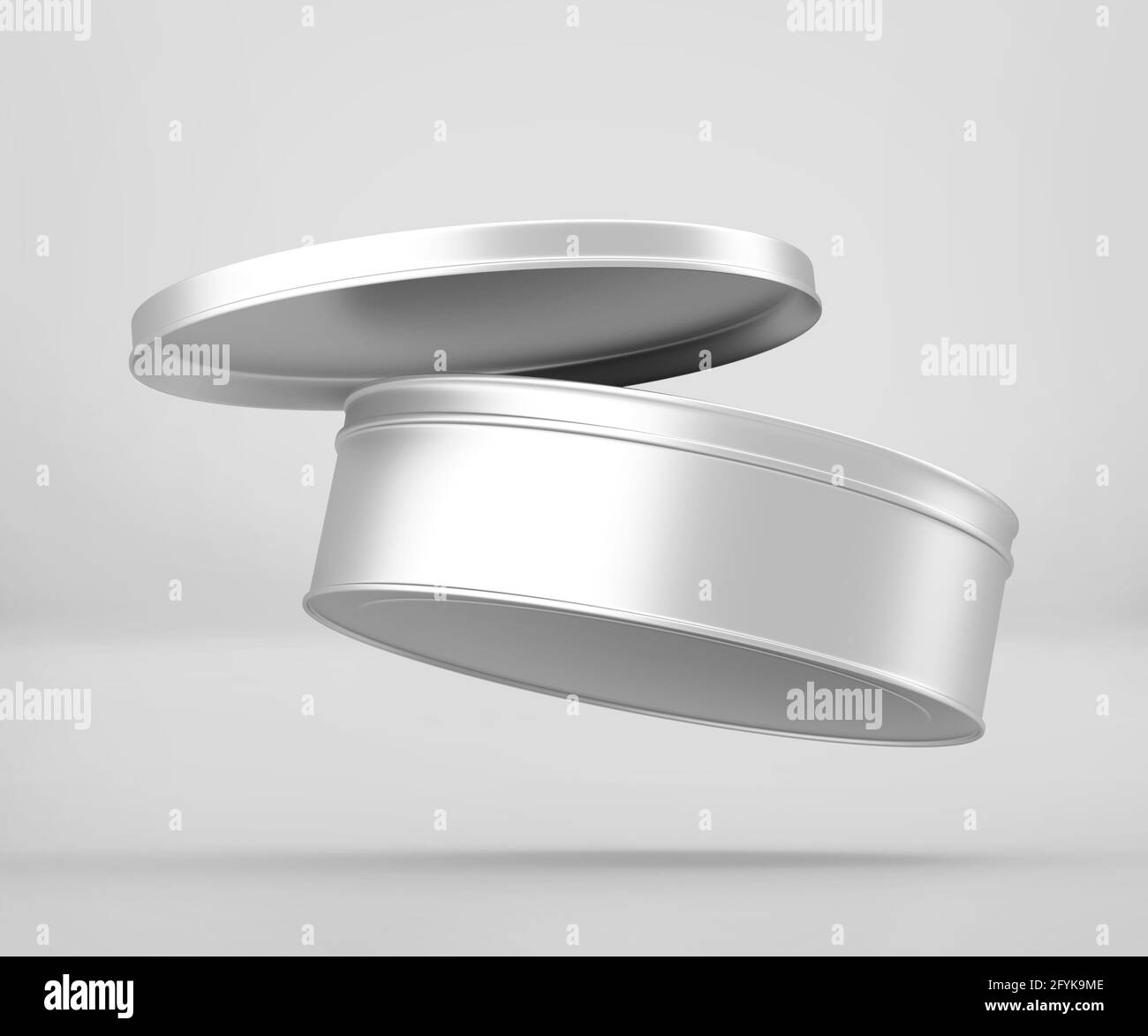 White Small Round Tin Can Mockup, Blank food Container, 3d Rendering ...