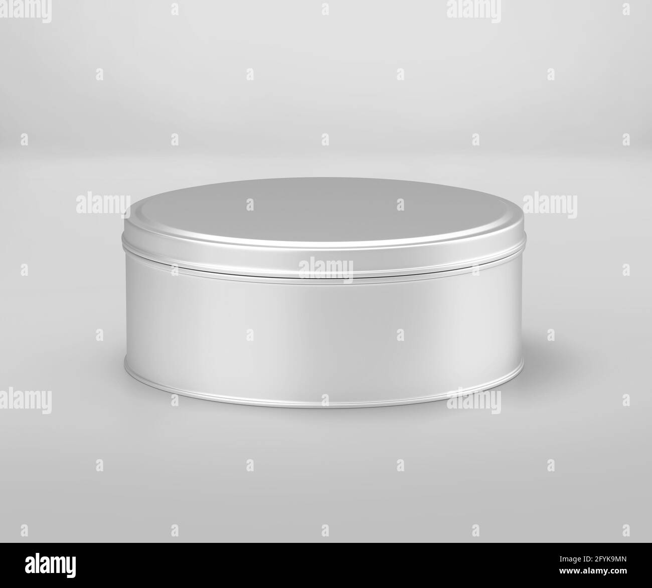 White Small Round Tin Can Mockup, Blank food Container, 3d Rendering ...