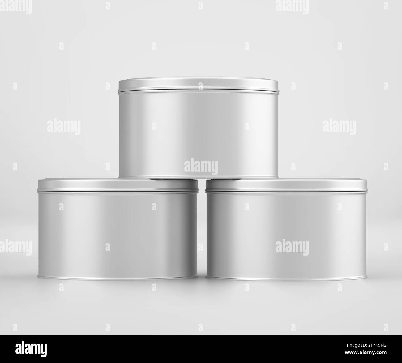 White Round Tin Can Mockup, Blank food Container, 3d Rendering isolated ...
