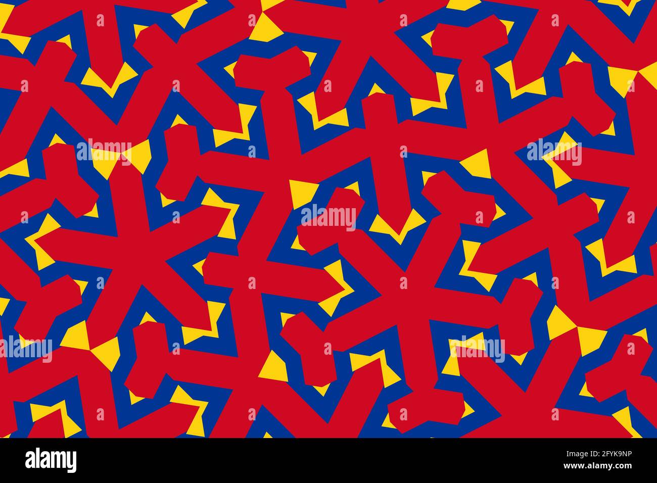 Simple geometric pattern in the colors of the national flag of Colombia ...