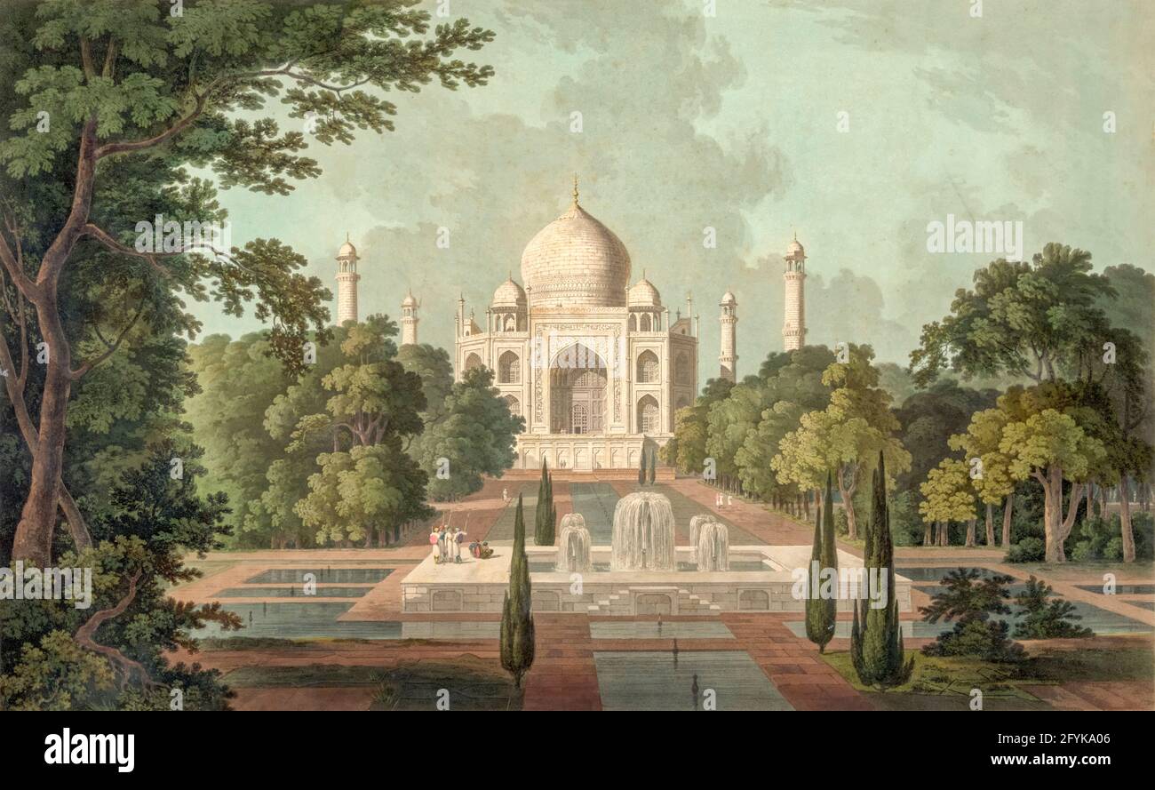 The Taje Mah'l [The Taj Mahal] at Agra drawn and Engraved by Thomas and ...